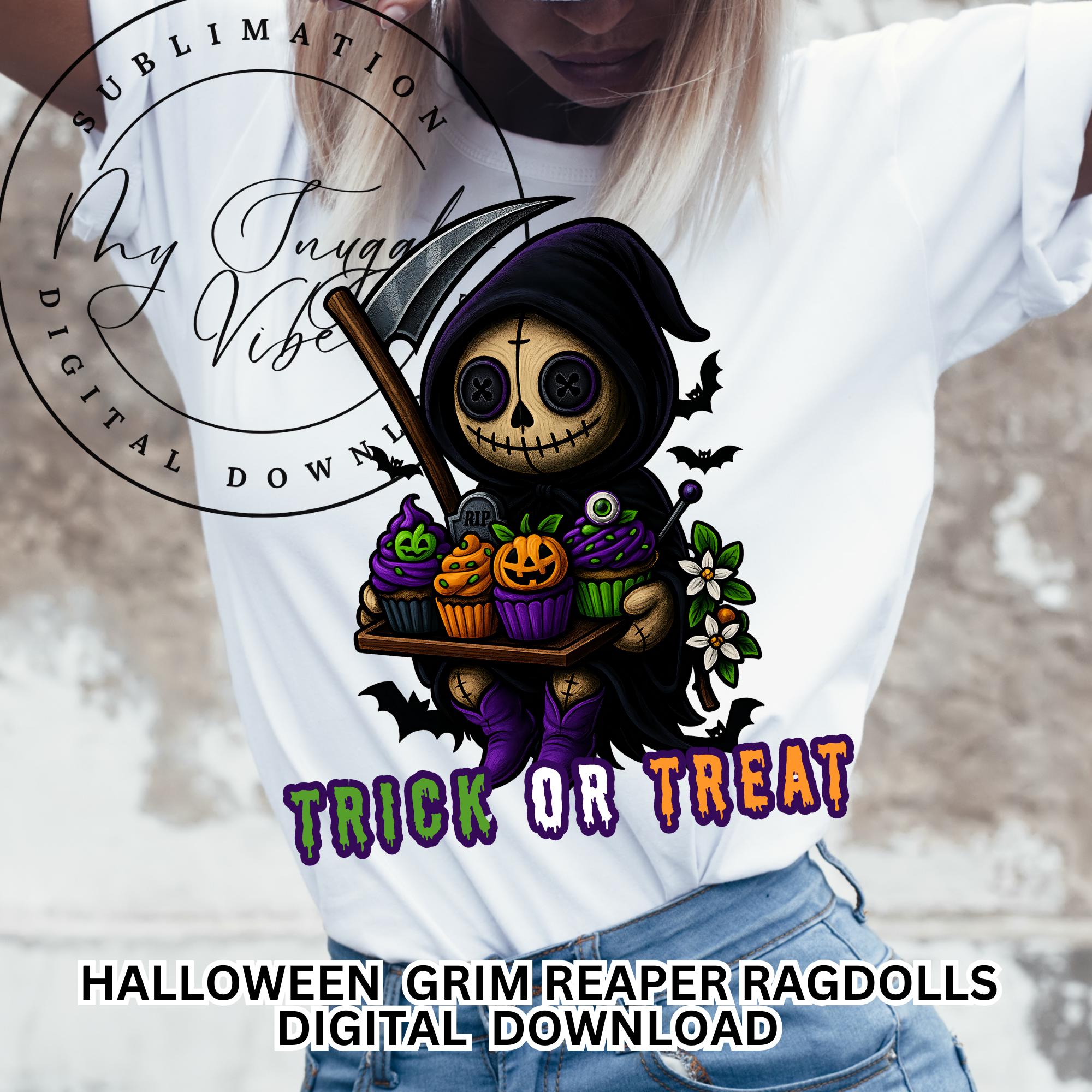 Grim Reaper Voodoo Doll Clipart | Creepy Cute Halloween PNG | Gothic ...