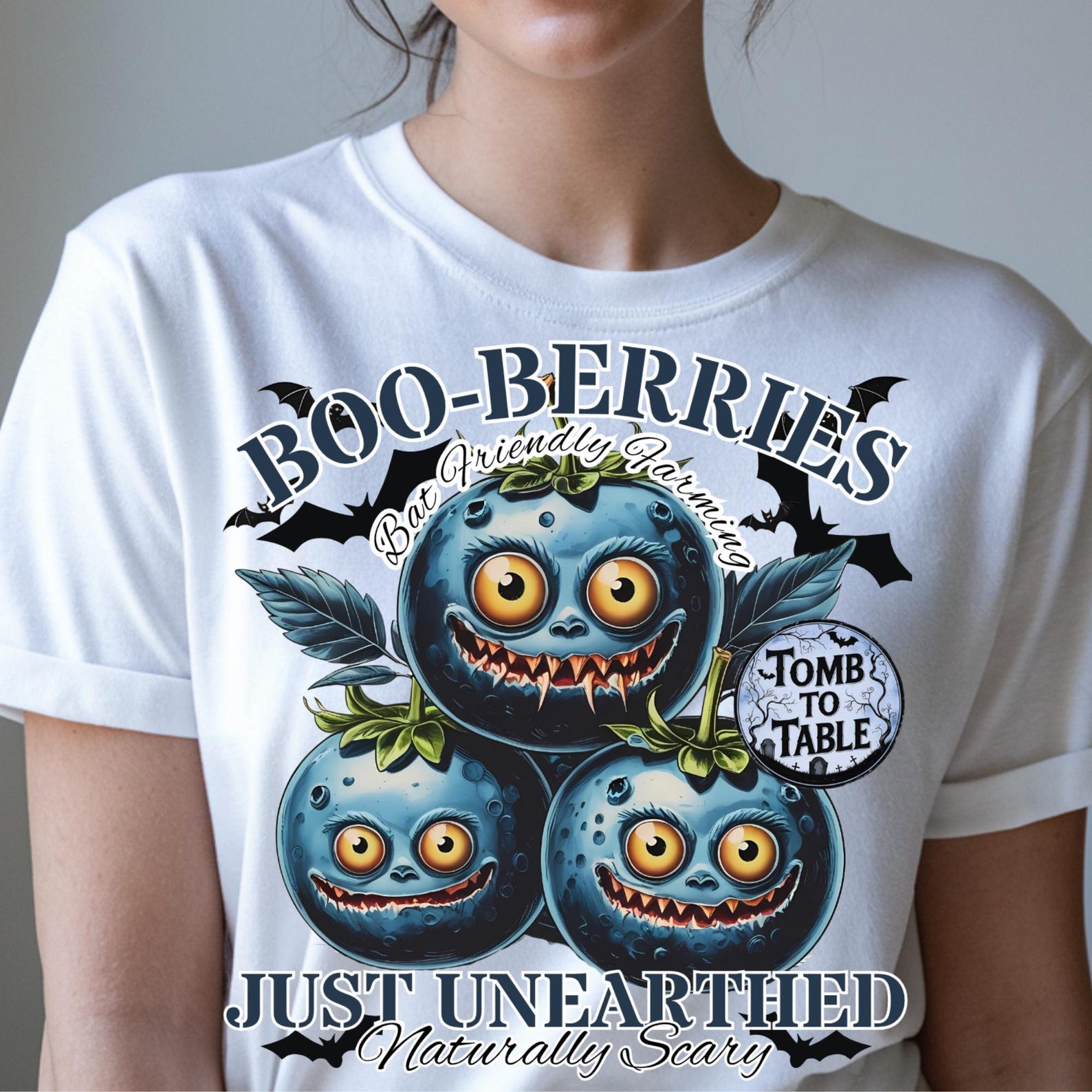 Funny Halloween Blueberry PNG – Boo Berry Horror Fruit Clipart, Creepy ...
