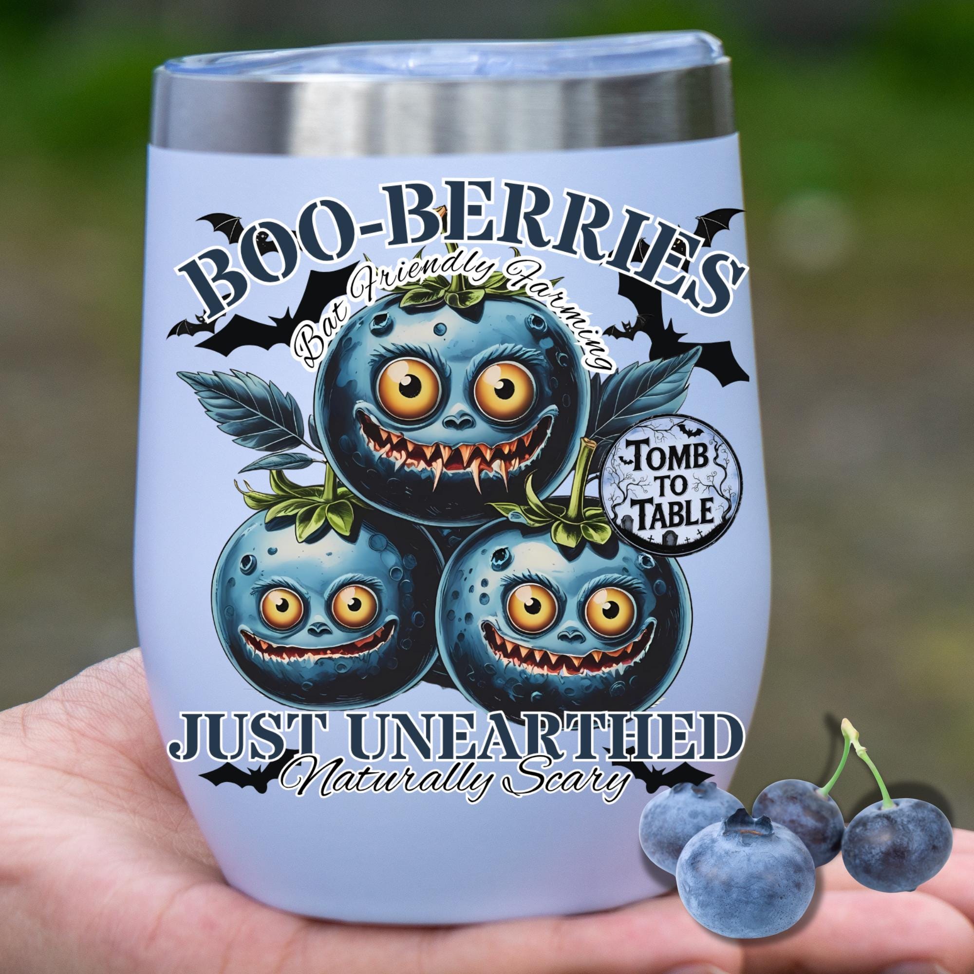 Funny Halloween Blueberry PNG – Boo Berry Horror Fruit Clipart, Creepy ...