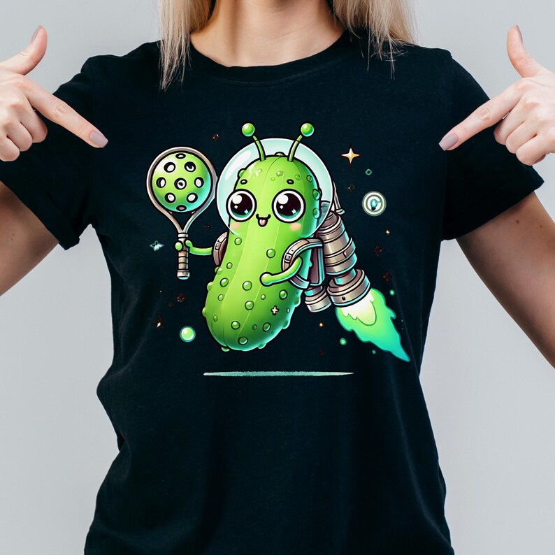 Alien Pickleball Clipart Set, Pickle Ballin' 5 PNG Designs Cute Pickle ...