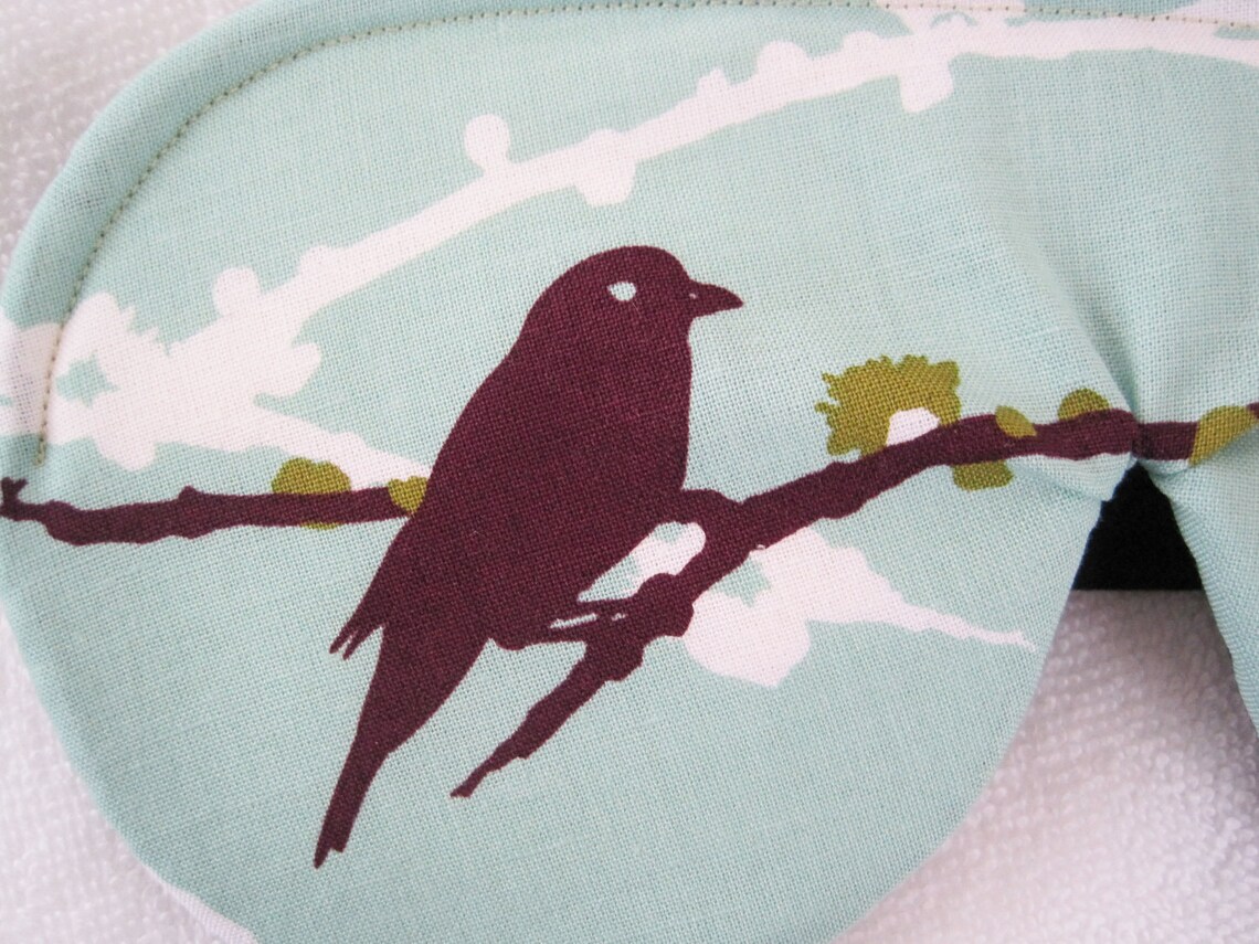 Real Silk and Birds Sleep Mask Eye Mask Travel Mask Eye Pillow - Etsy