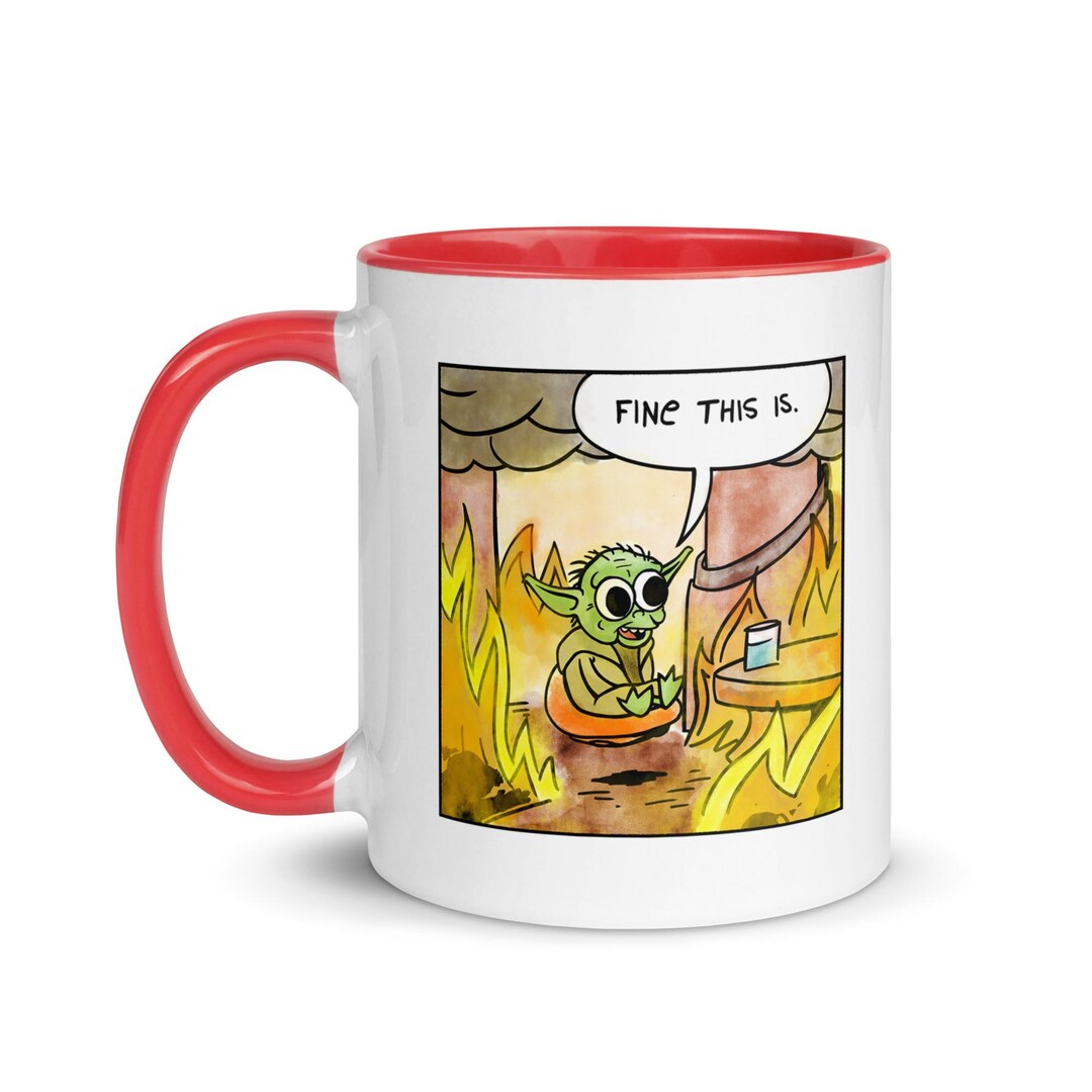 Fine This is Mug With Color Inside - Etsy