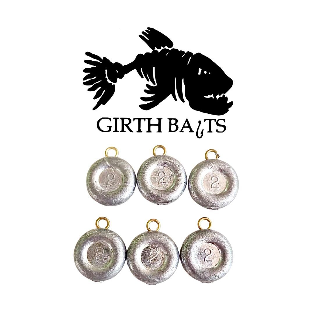 2oz River Coin Sinker (10 Pack) Lead Fishing Weight Free Shipping Made ...