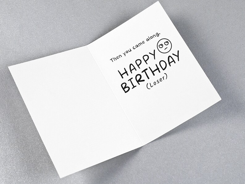 I Was the Favorite Happy Birthday Loser Card, Gift for the Baby of the ...