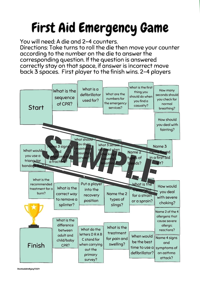 First Aid Emergency Game - Etsy