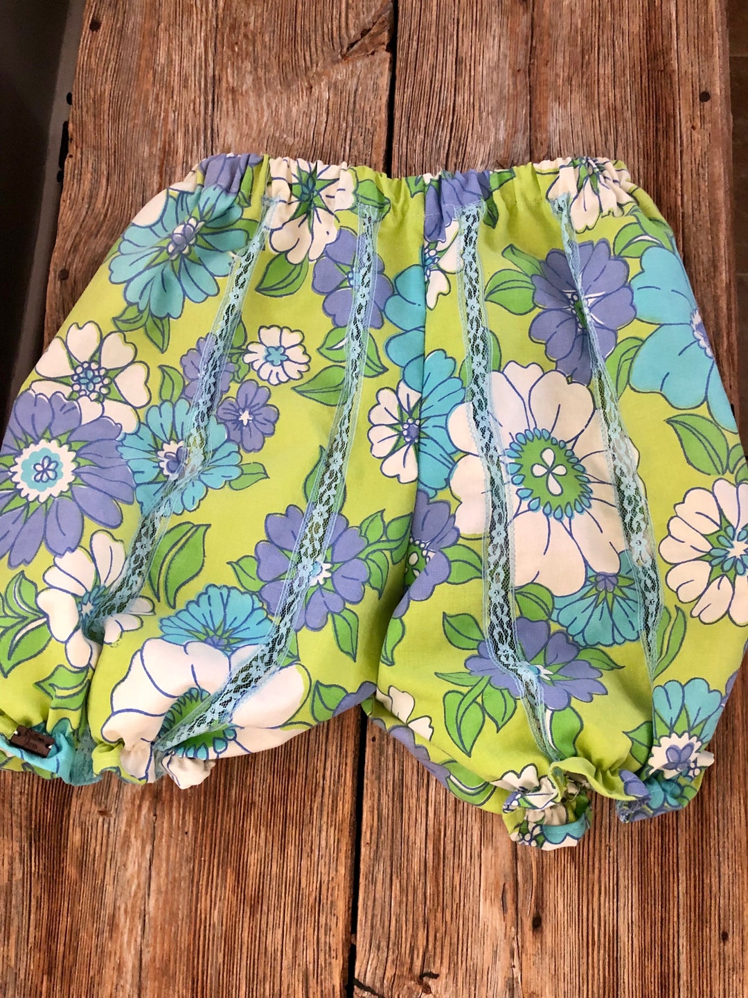 2xsmall Green Retro Junior/petite Bloomers, Eyelet Lace Bloomers ...