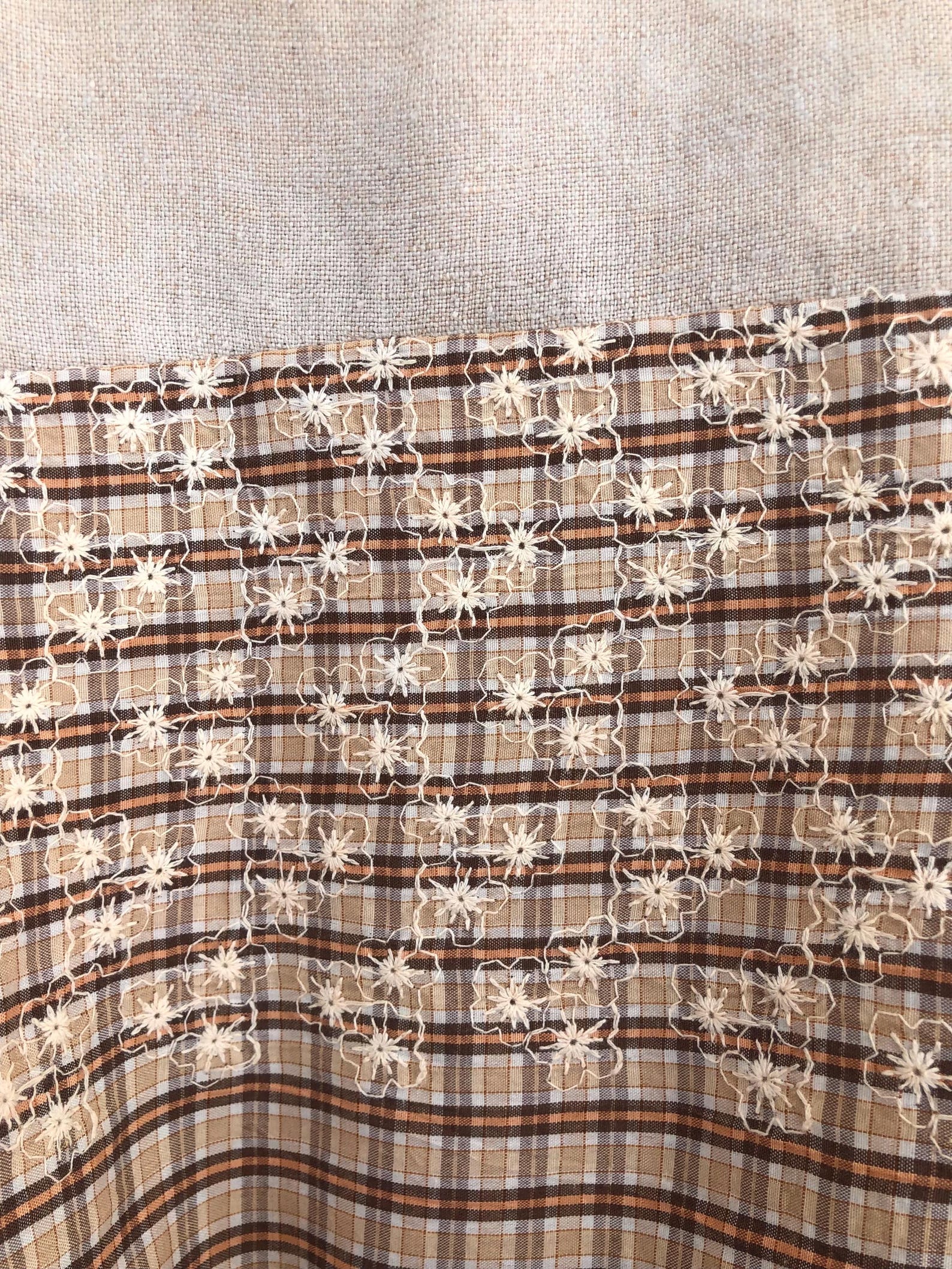 Embroidered Linen Tank Top, Upcycled Linens, Shirt, Linen Top, Flowers ...