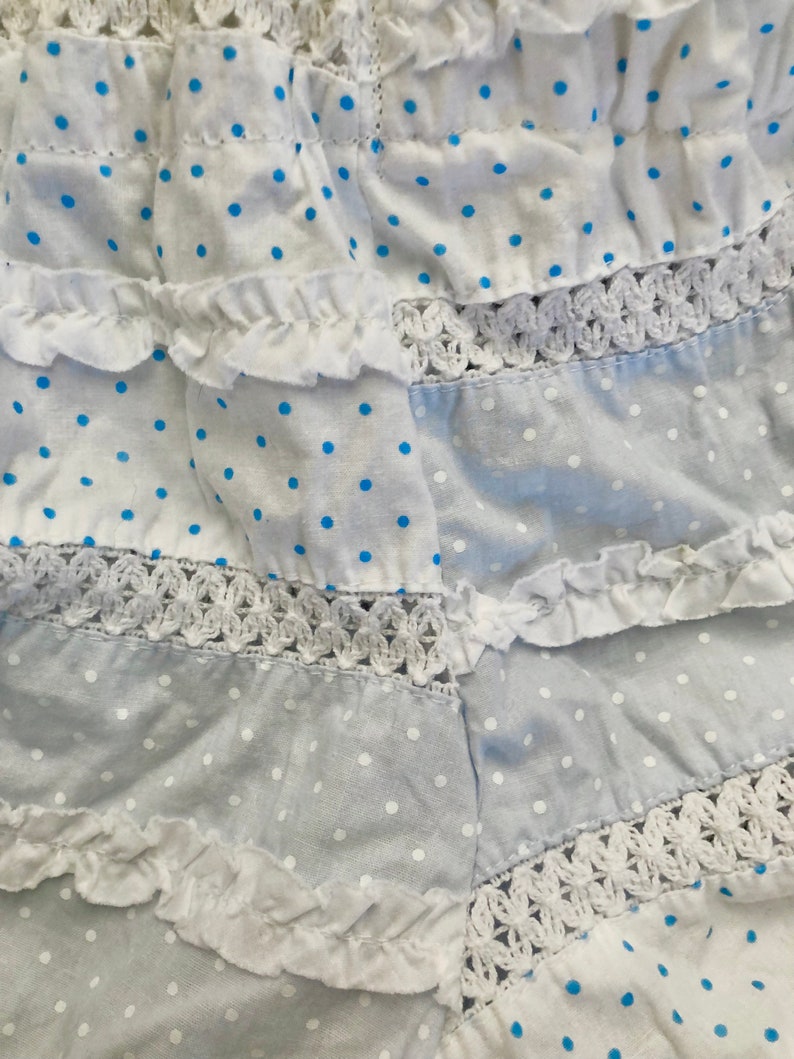 2X Small Blue/white Frilly Junior/petite Bloomers, Shorts, Lace ...