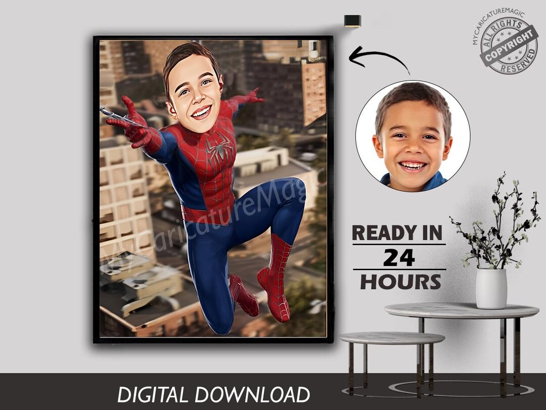 Bespoke Movie Character Caricature Unique Photo to Cartoon Portrait ...