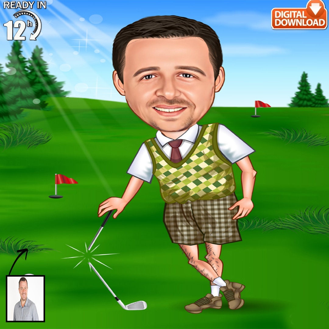 Personalized Funny Broken Putter Golfer Gift, Custom Caricature ...