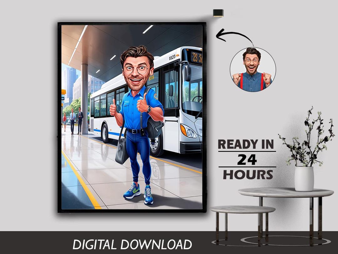 Custom Caricature Traveller Visitor Holiday Vlogger Personalized ...
