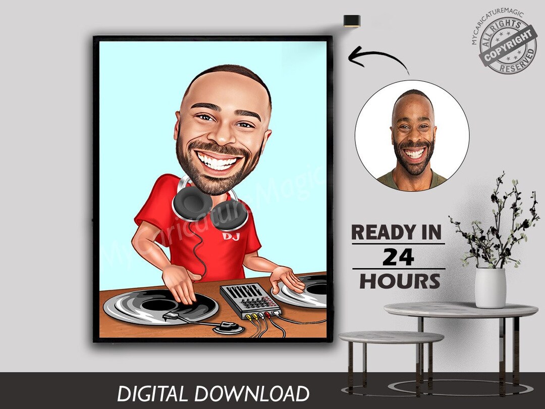 Custom Music Producer Cartoon Portrait: Personalized Music Gift ...