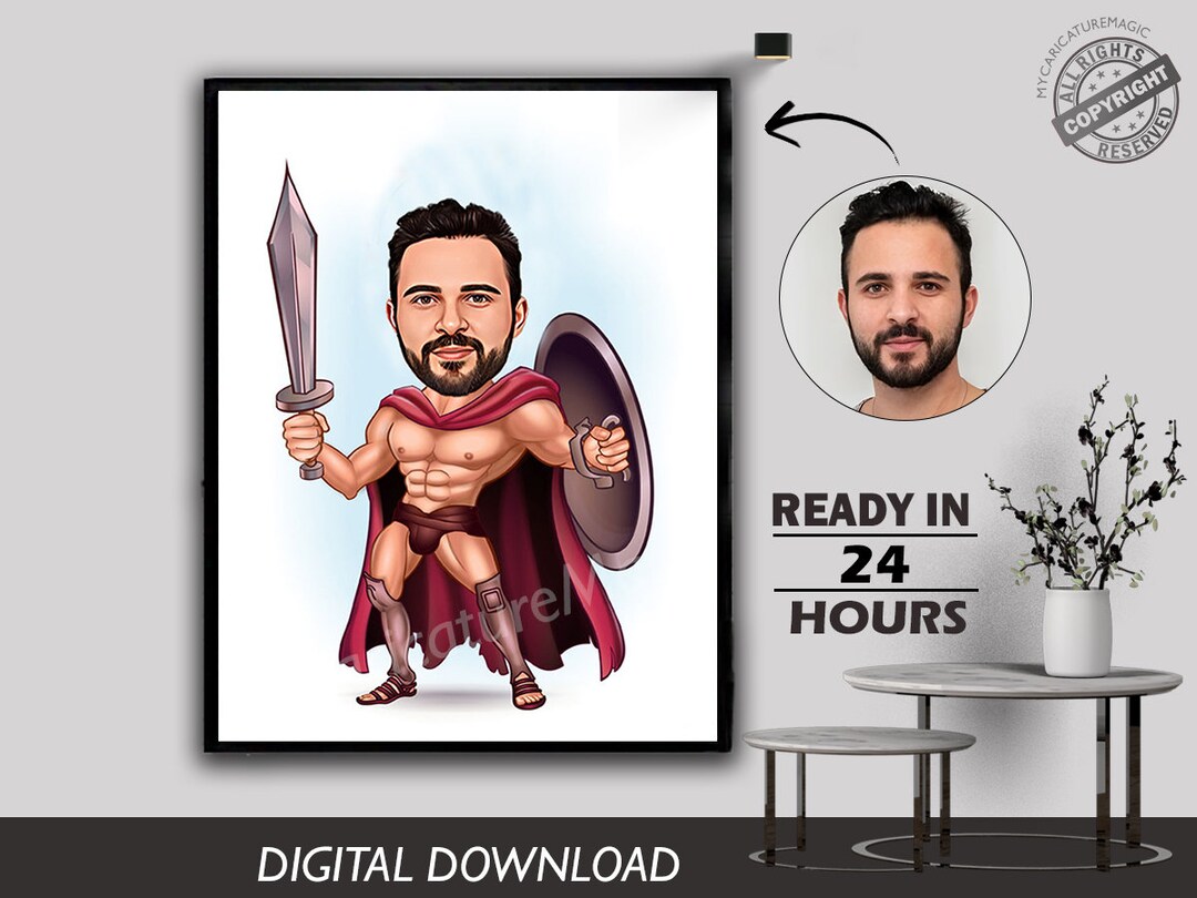 Custom Movie Character Caricature: Personalized 3D Cartoon Portrait ...
