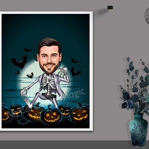 Custom Caricature of a Horror Movie Character Personalized & Unique ...