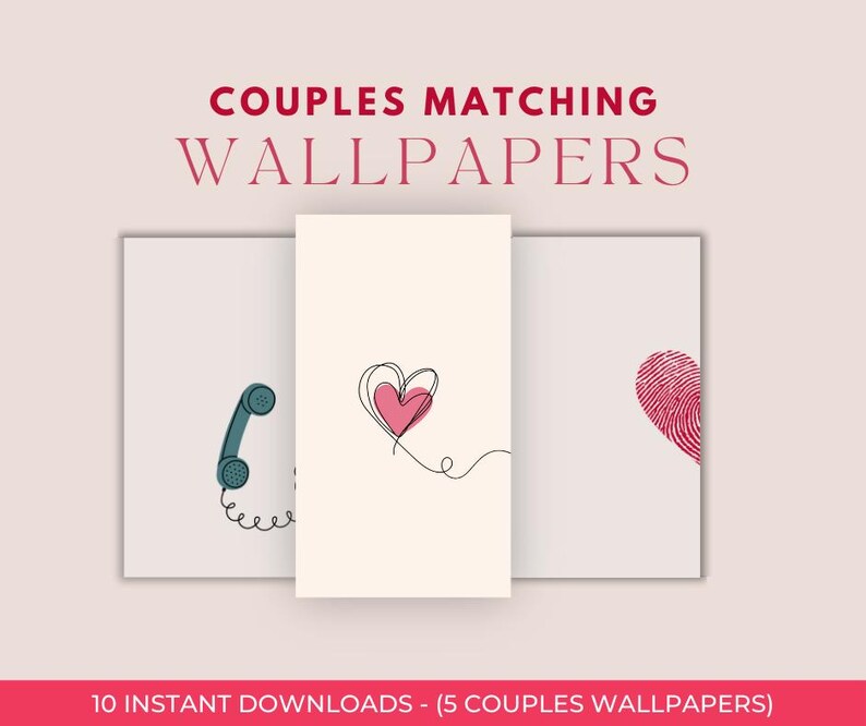 5 Couples Matching Wallpaper - Etsy