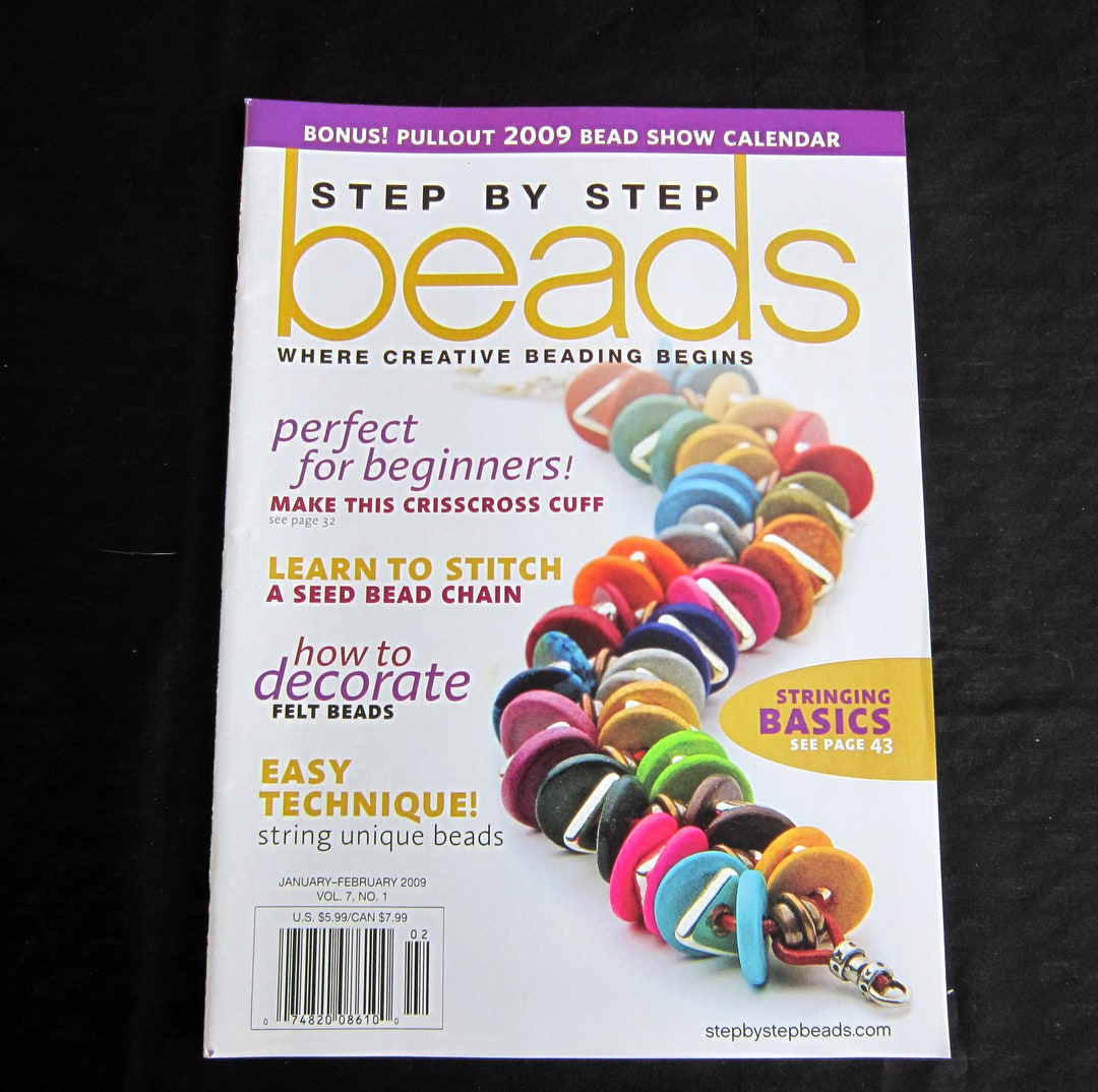 Bead Magazine, Step by Step Beads, January/february 2009, Vintage Used ...