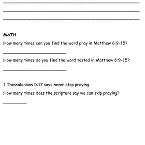 Jesus Teaches How to Pray Matthew 6, Used for Teaching Children About ...