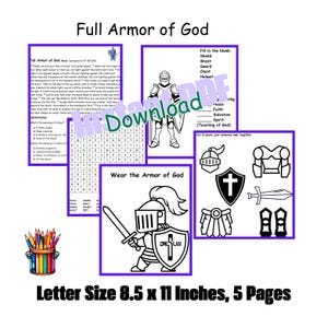 Full Armor of God, Ephesians 6:10-18 - Etsy