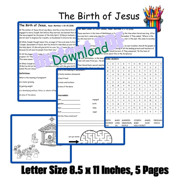 The Birth of Jesus - Etsy