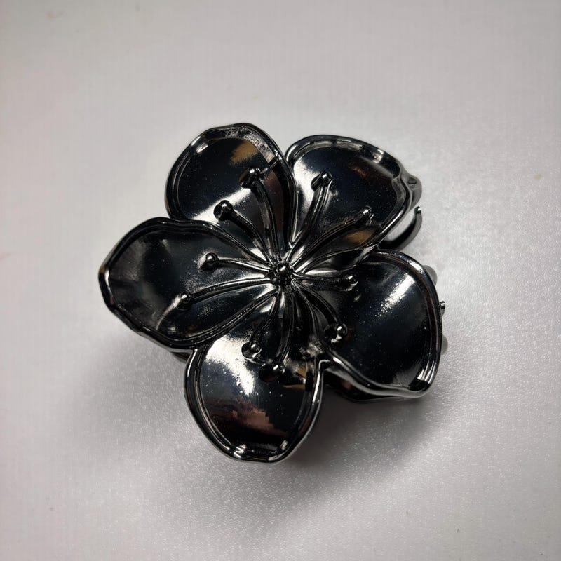 Silver Hair Clip - Etsy