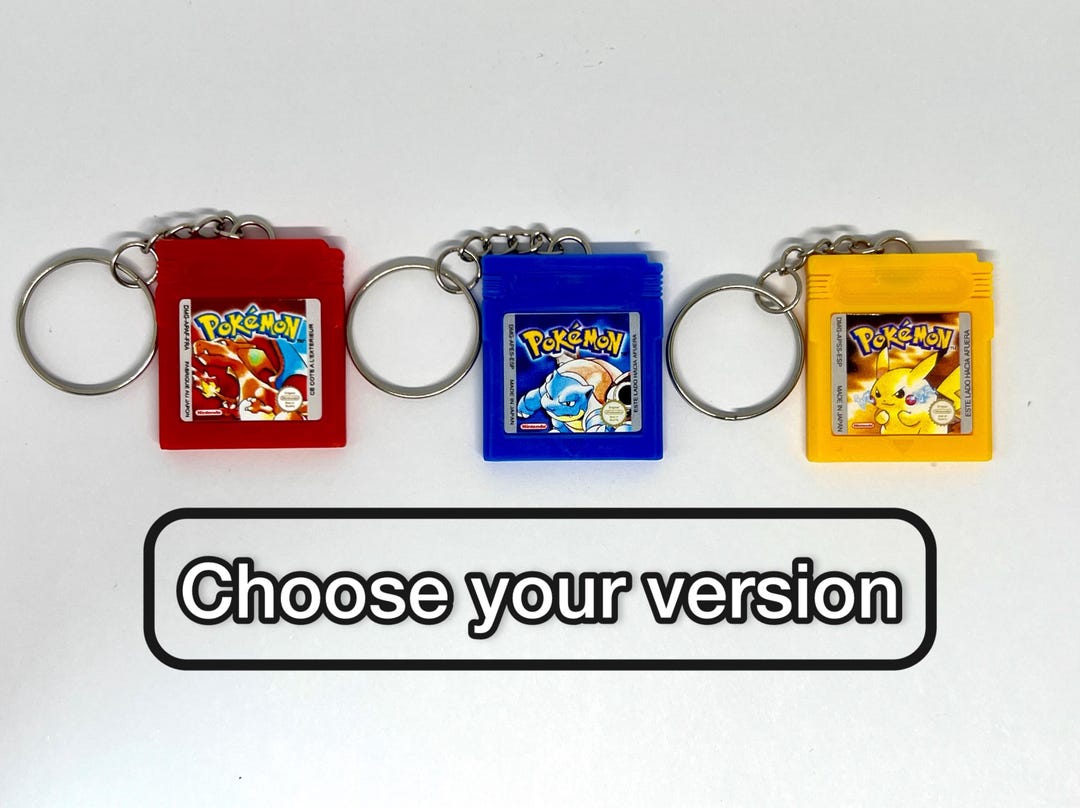 Pokemon Keychain Game Boy Color, Handmade 3d Printed Gamer Gift ...