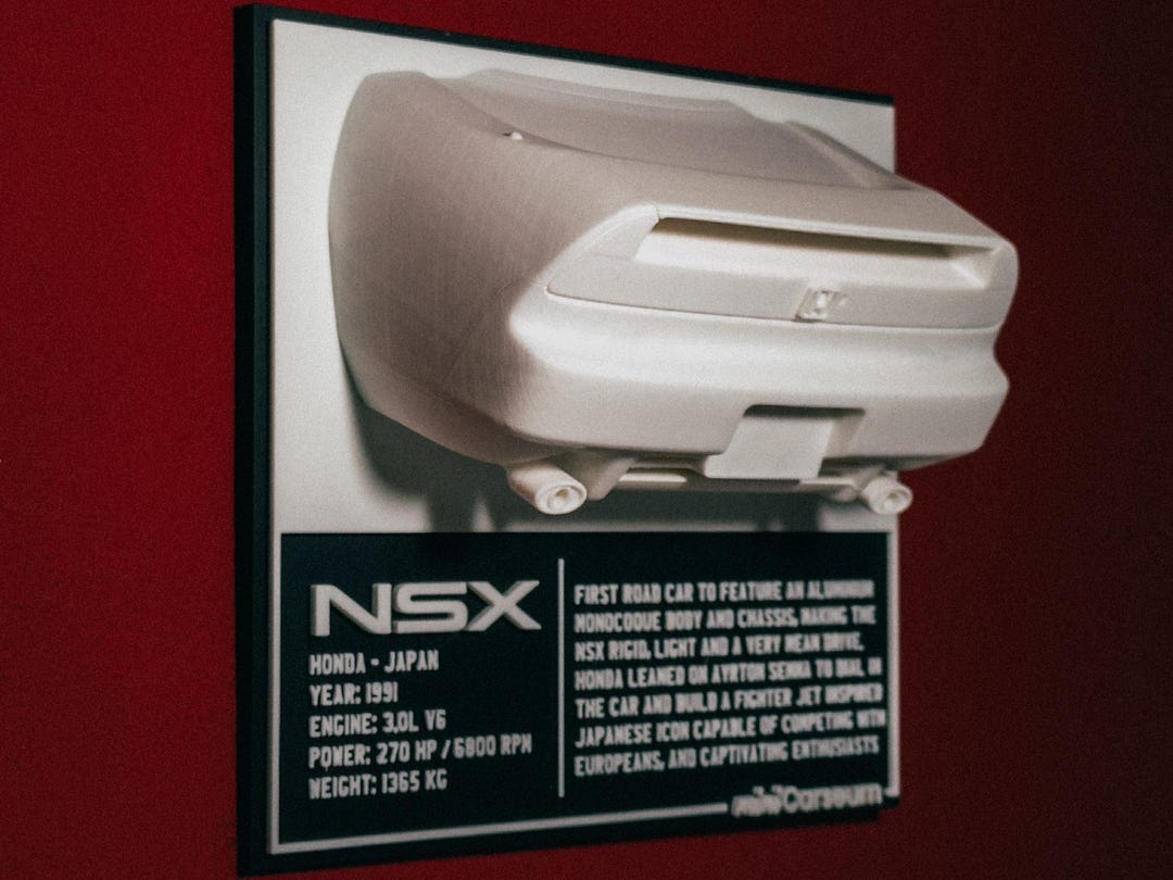 Honda NSX Unique 3D Printed Car Sculpture Display With Museum-style ...