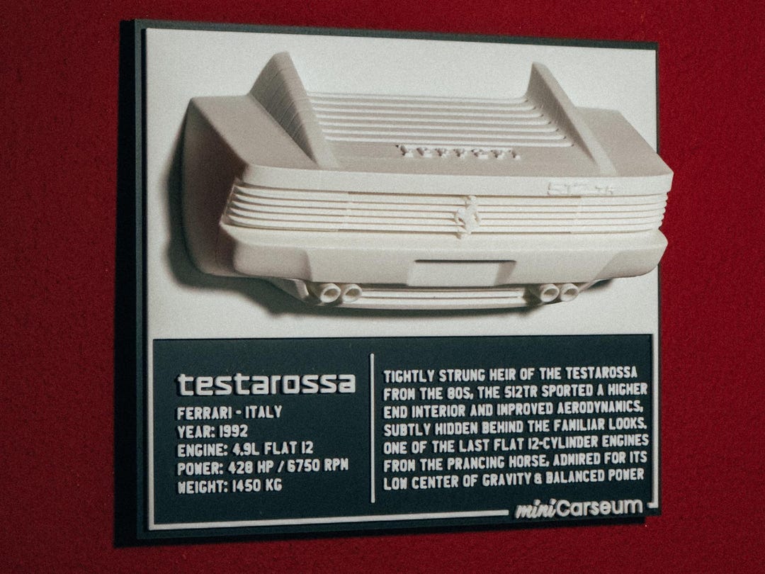 Ferrari Testarossa 512TR | 3D Car Print | Art Print | Wall Decor - Etsy