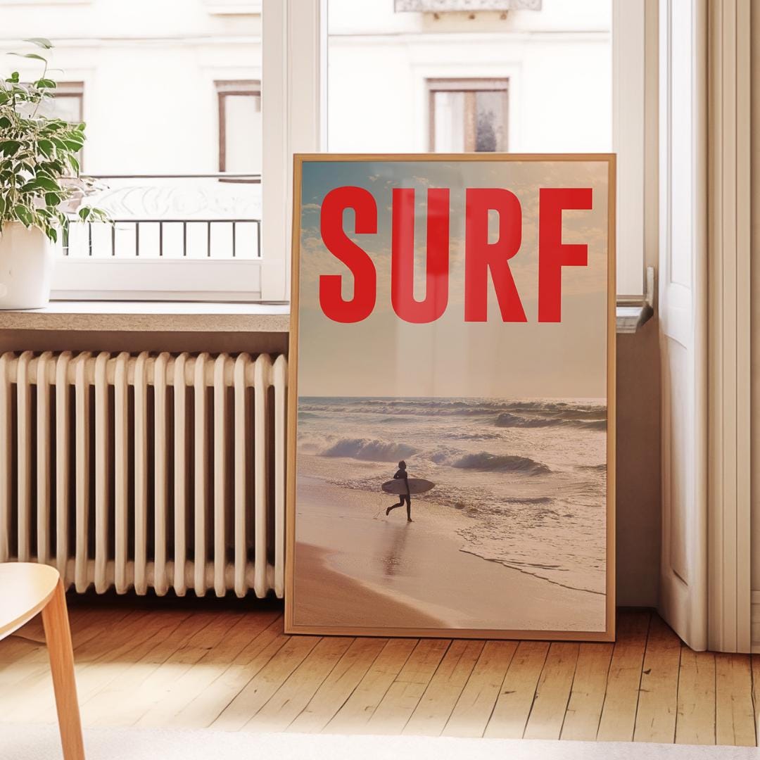 Surf Poster, Surf Wall Art, Coastal Surf Poster, Photography Surf Print ...