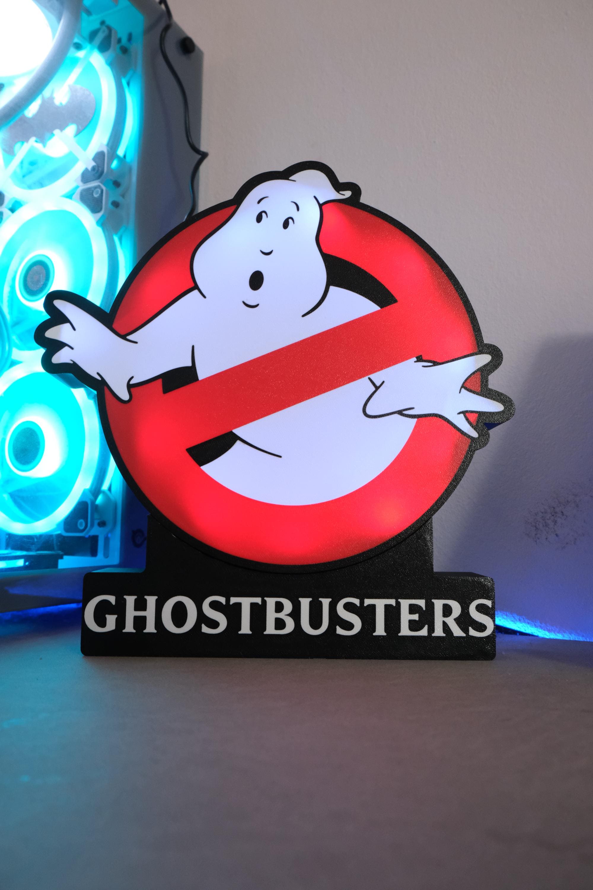 Ghostbusters Lightbox – 3D Printed LED Lamp With Iconic Logo & Wall ...