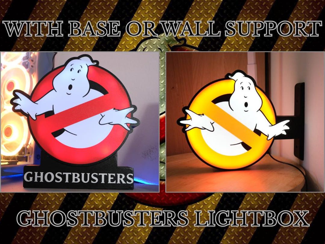 Ghostbusters Lightbox – 3D Printed LED Lamp With Iconic Logo & Wall ...