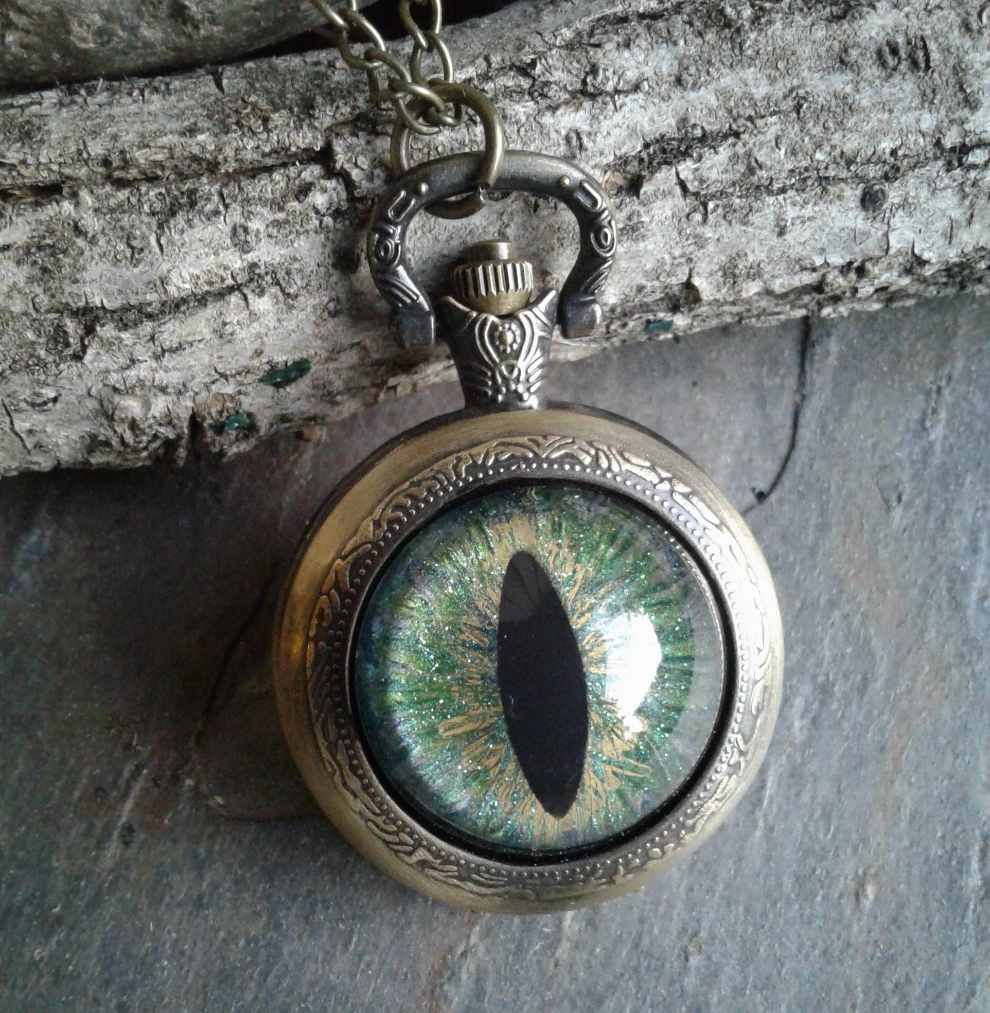 Gothic Steampunk Evil Eye Pocket Watch