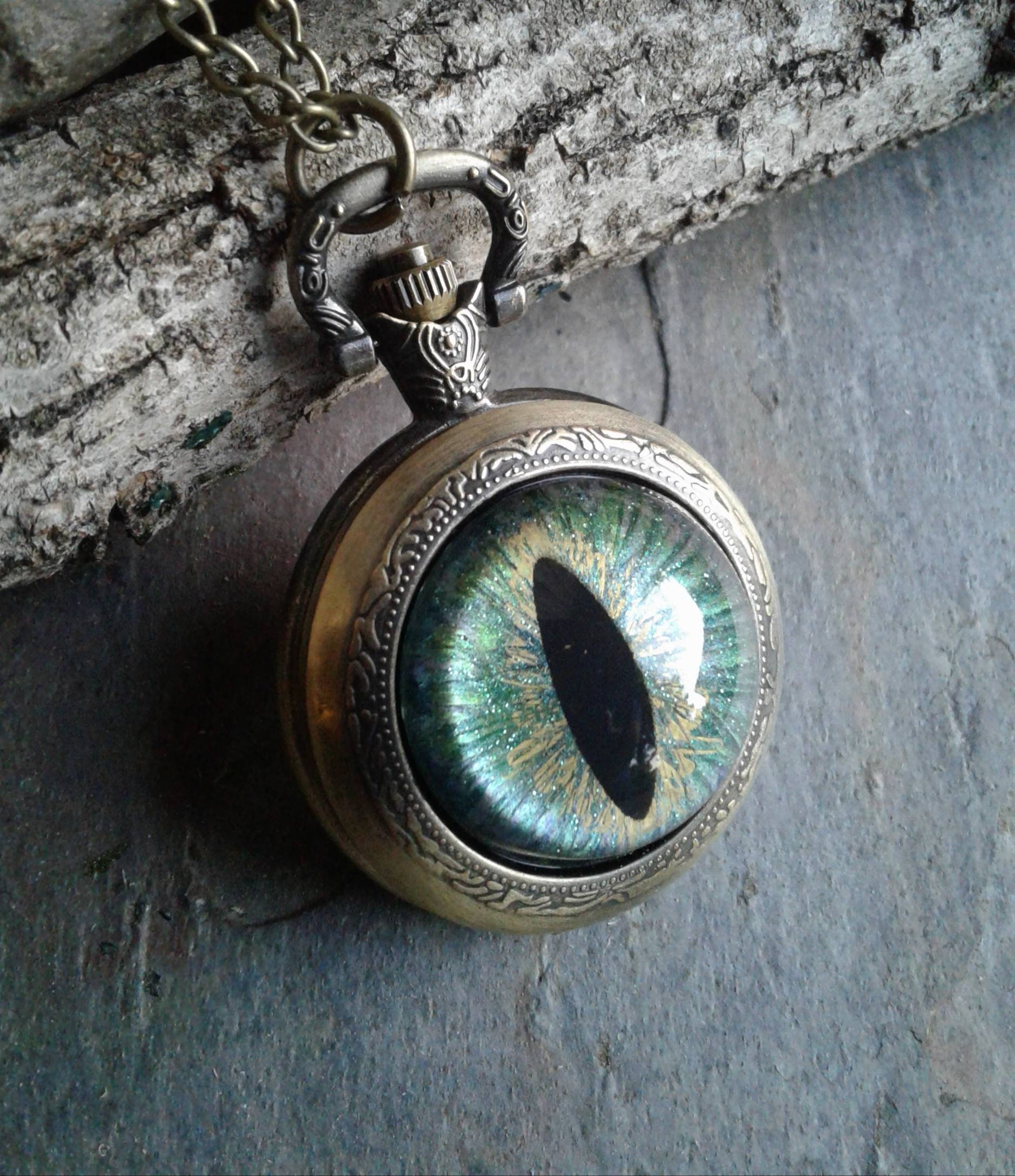 Gothic Steampunk Evil Eye Pocket Watch