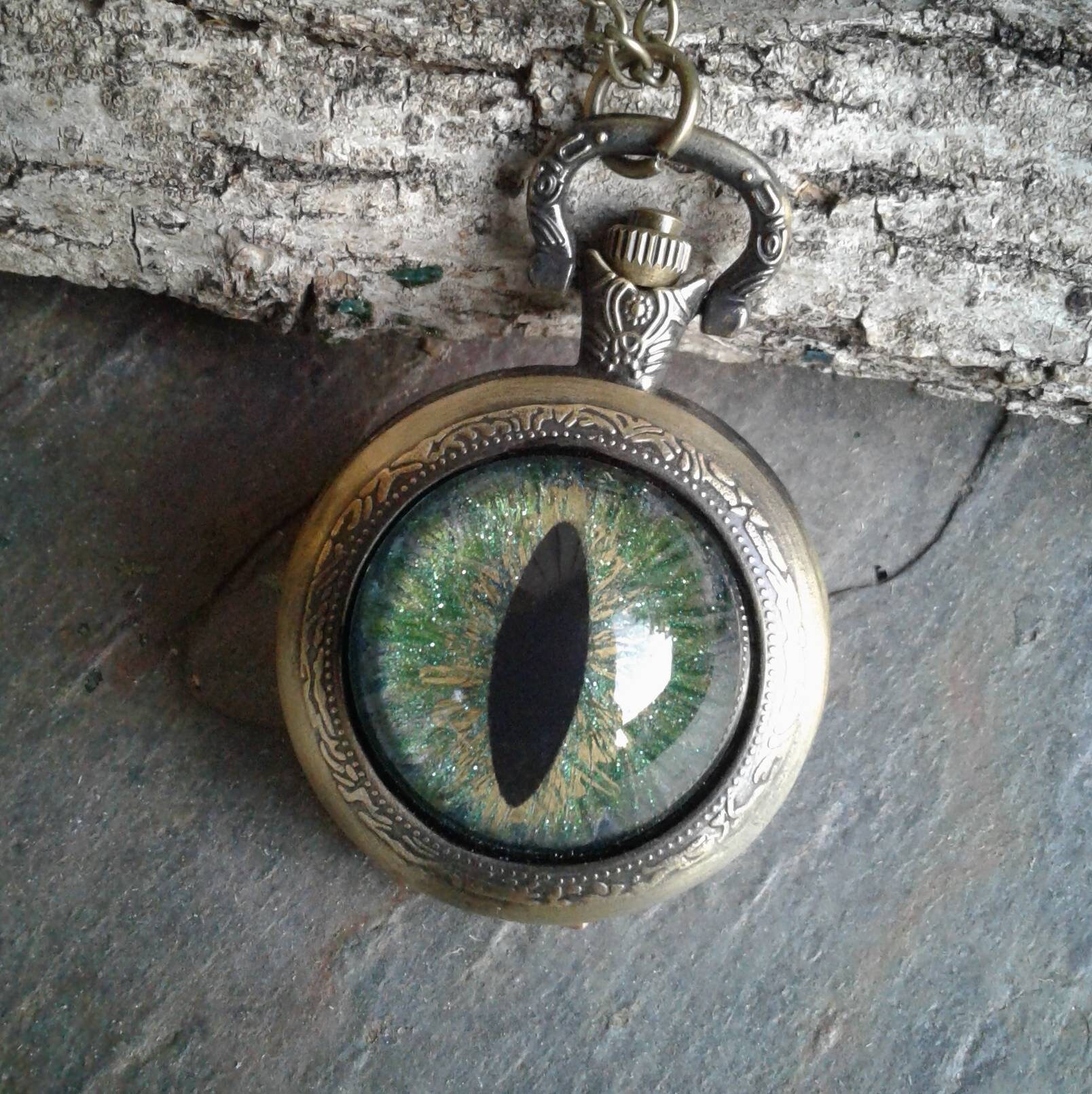 Gothic Steampunk Evil Eye Pocket Watch