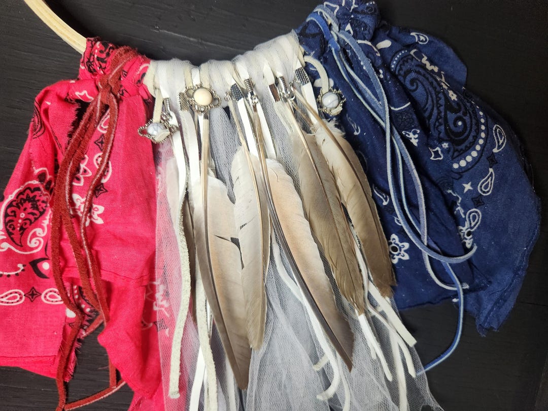 BOHO Patriotic Feather Hanging Decor - Etsy