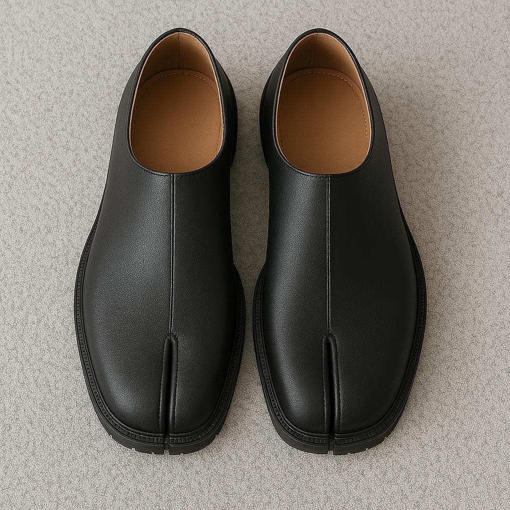 Japanese Leather Tabi Shoes Women Boots Split-toe Shoes Japanese ...