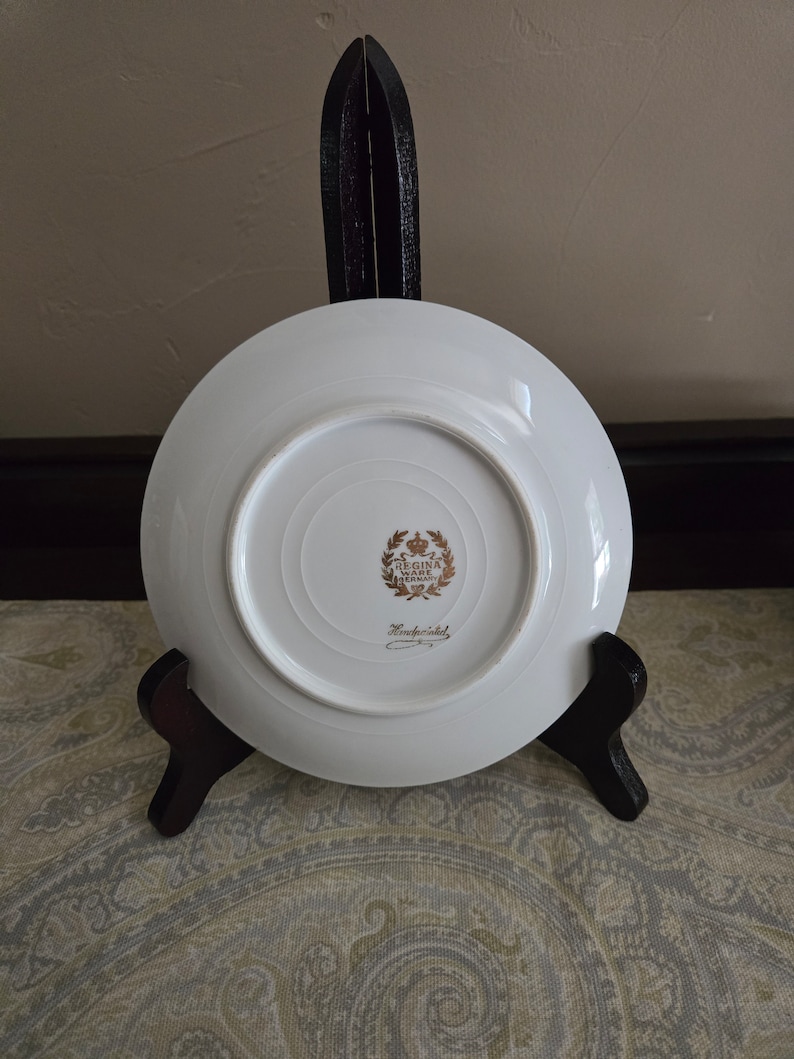 Vintage Regina Ware Porcelain Rose Dish With Gold Colored Trim GERMANY ...