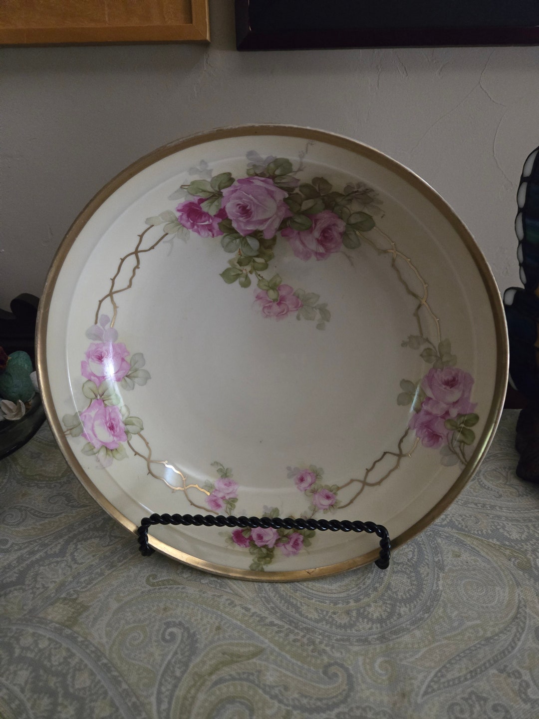 Antique Beyer & Bock Royal Rudolstadt Prussia Roses Hand Painted ...