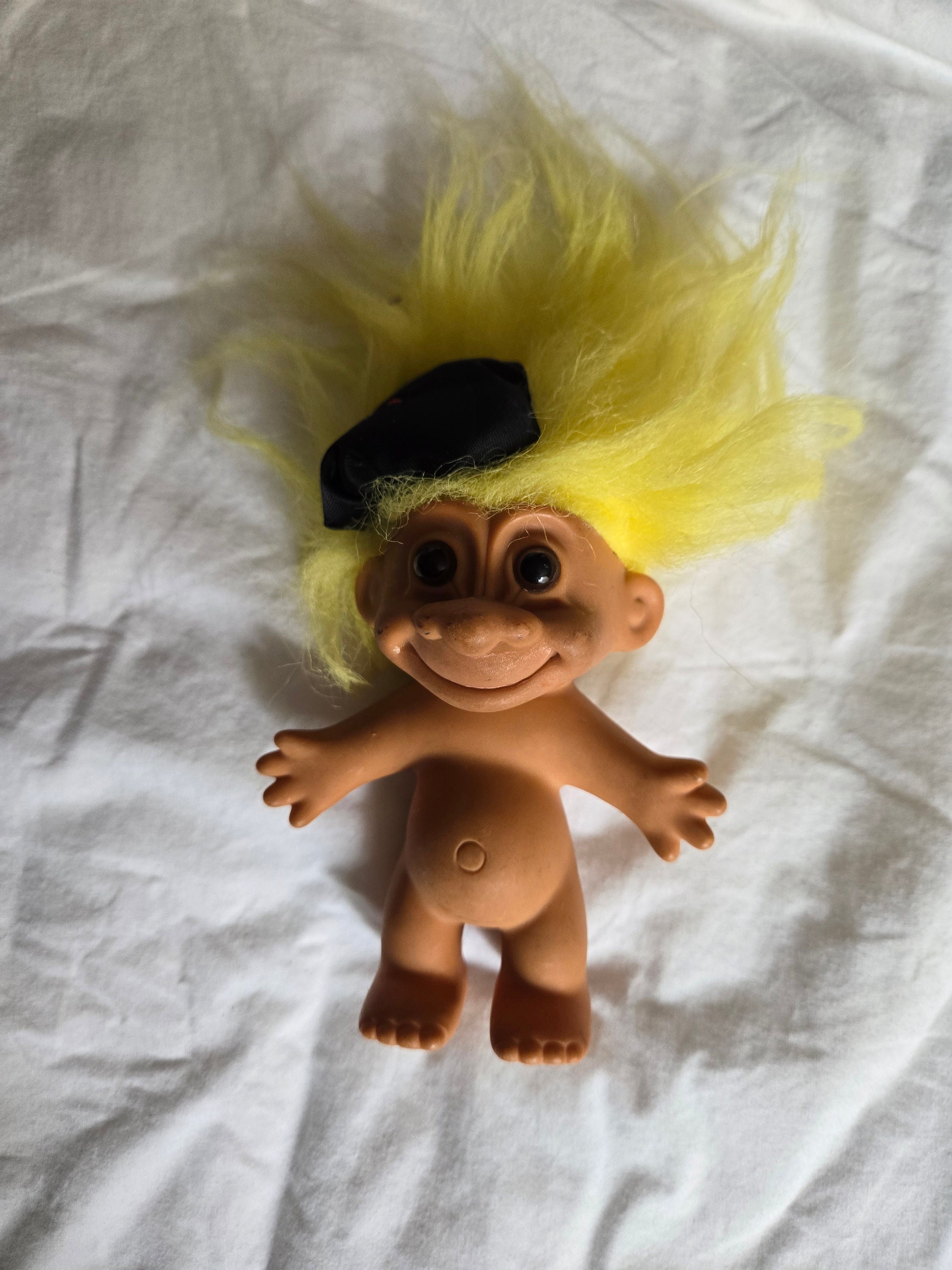 Troll Doll French Beret Yellow Hair No Clothes - Etsy