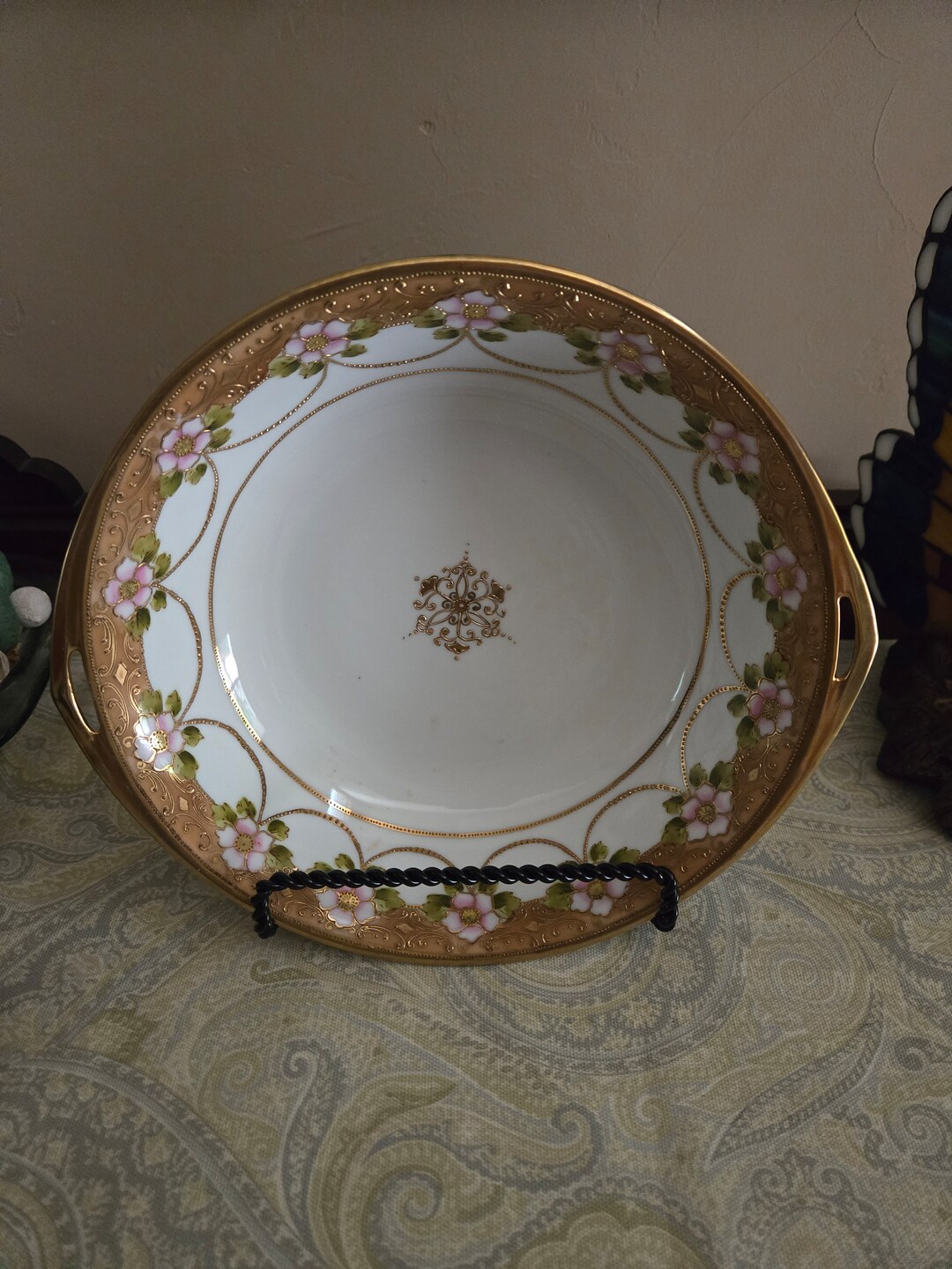 ANTIQUE NIPPON RC Royal Crockery Gold Jeweled Bowl - Etsy