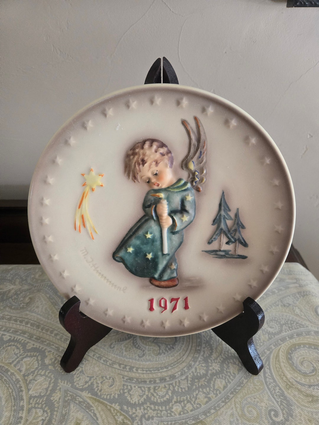 1971 Goebel MJ Hummel First Edition Annual Angel Plate With Original ...
