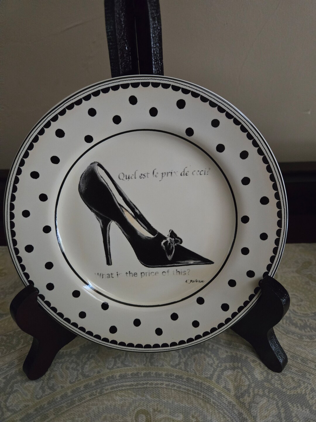 The Sakura Table Mademoiselle Shoe Salad Dessert Plate - Etsy