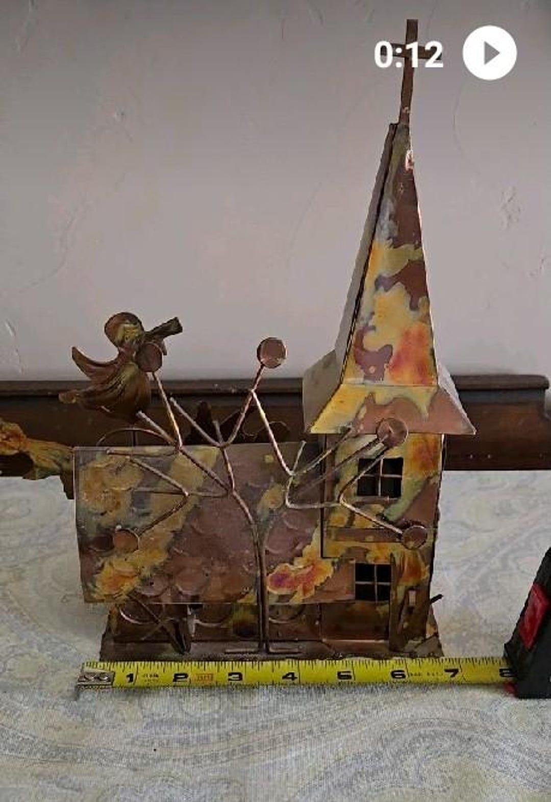 Rustic Vintage Copper Music Box, Amazing Grace Church W/ Angels - Etsy