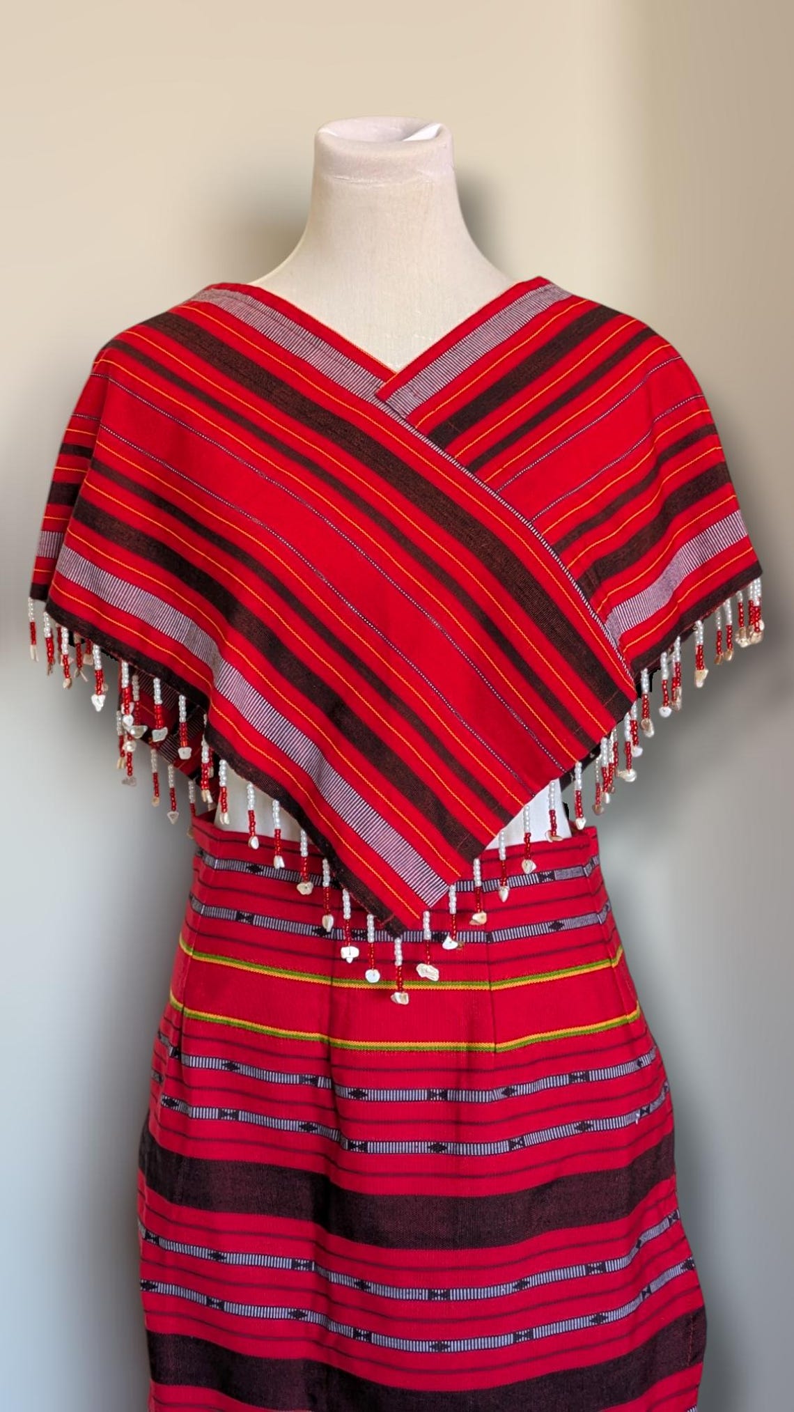 Handwoven Ifugao Inabol Wrap Skirt – Traditional Filipino Attire ...