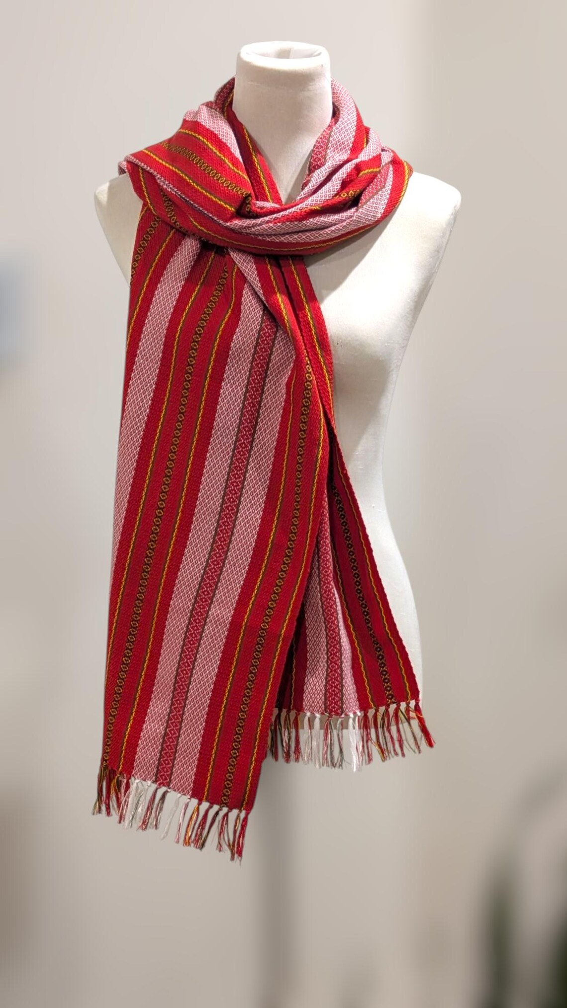 Thick Handwoven Inabel Scarf | Ifugao Traditional Wrap | Ethically Made ...