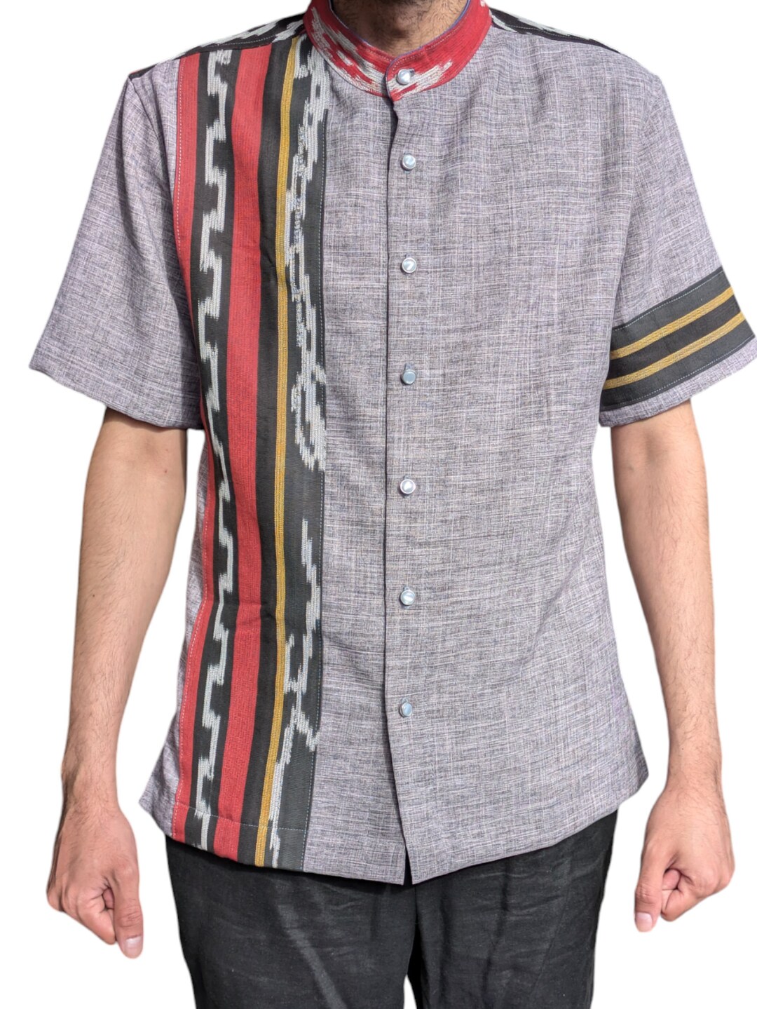 Ikat Men's Polo Shirt | Ifugao | Loomweaving | Cordillera | Philippine ...