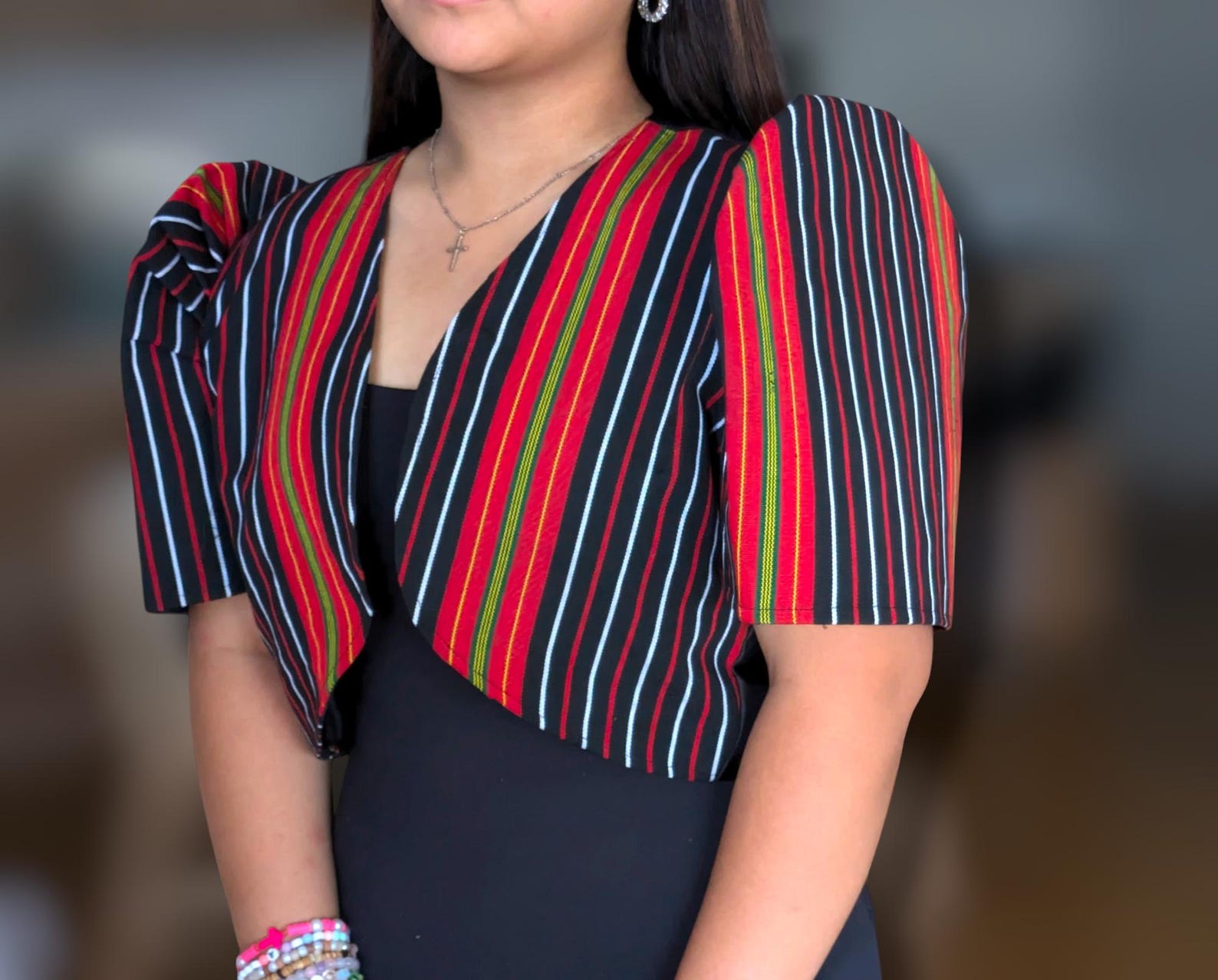 Filipiniana Bolero - Handmade Ifugao Weaving | Medium Cordillera Attire ...