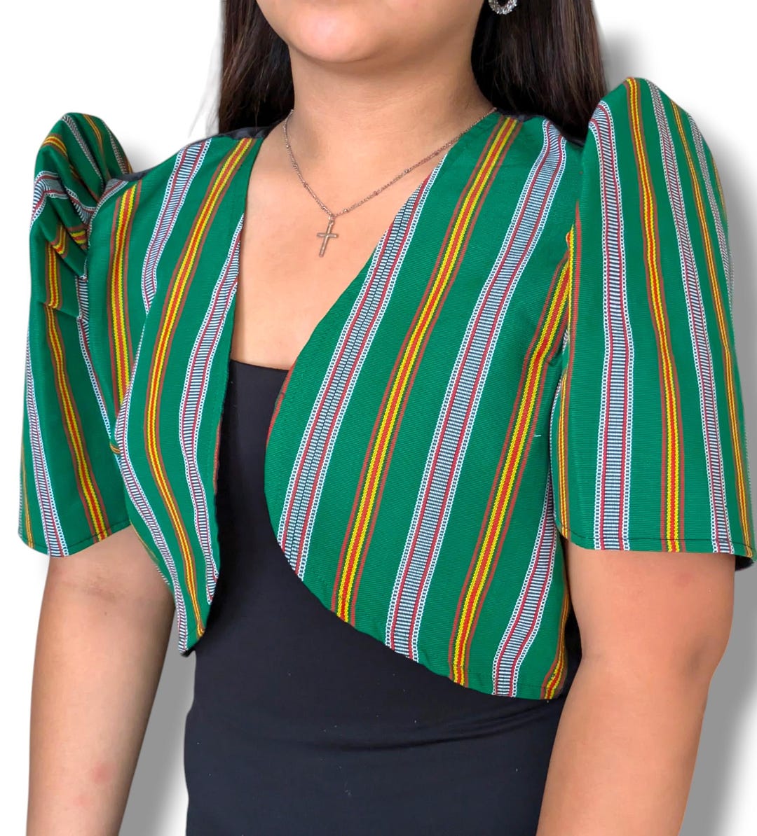 Filipiniana Bolero - Handmade Ifugao Weaving | Medium Cordillera Attire ...