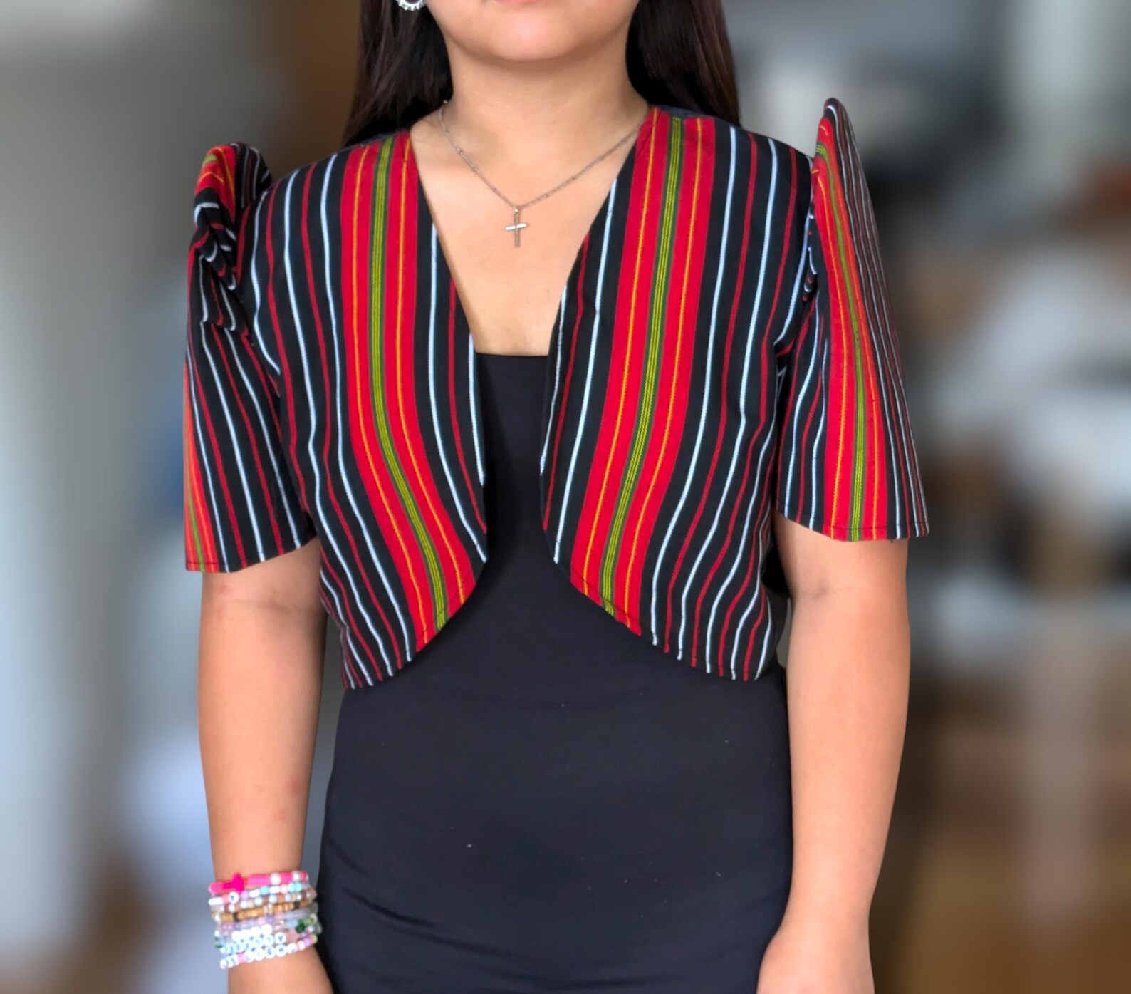 Filipiniana Bolero - Handmade Ifugao Weaving | Medium Cordillera Attire ...