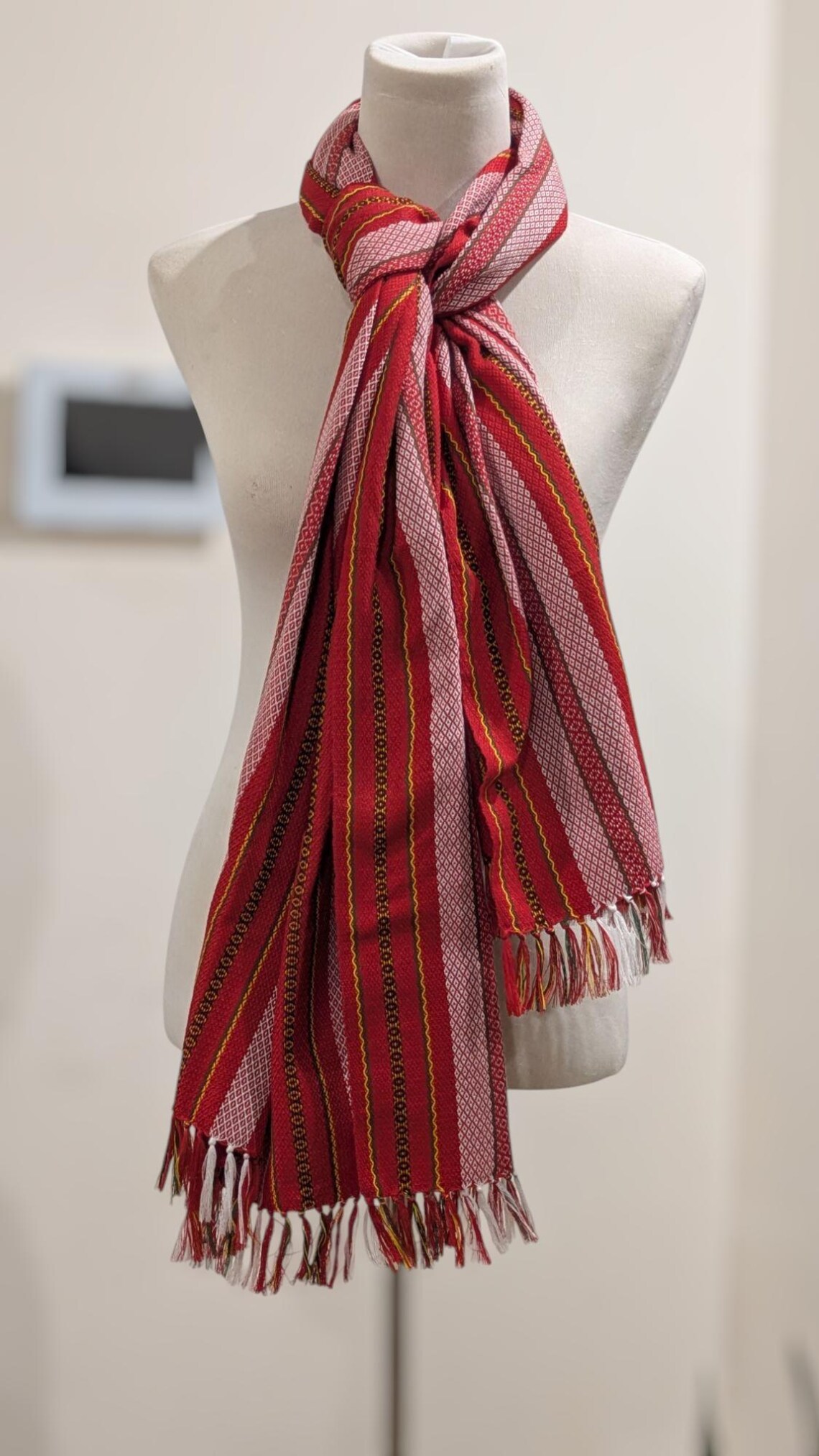 Thick Handwoven Inabel Scarf | Ifugao Traditional Wrap | Ethically Made ...