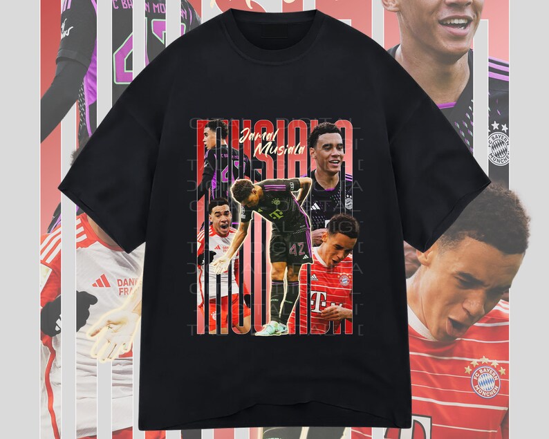 Jamal Musiala | Munich Design | Digital Design | Football T-shirt ...